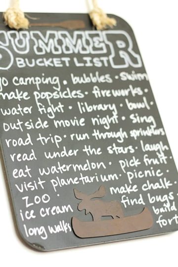 Reusable Chalkboard Summer Bucket List - Tried & True Creative