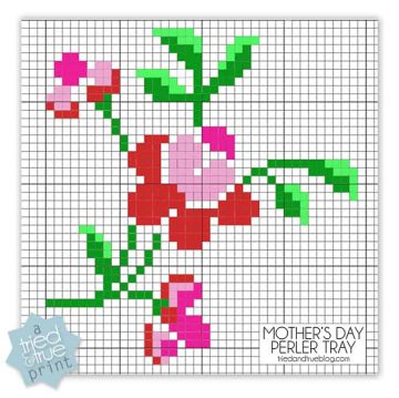 Mother's Day Perler Bead Tray - Tried & True Creative