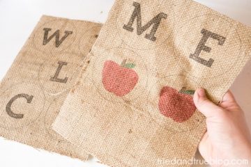 Back To School Burlap Banner - Tried & True Creative