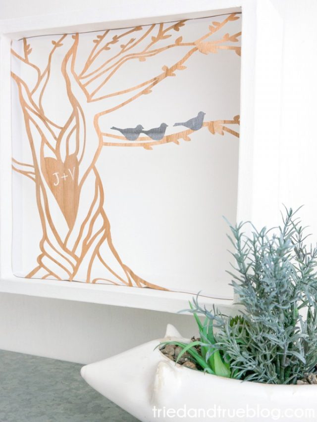 Customized Carved Tree Artwork with Cricut Maker - Tried & True Creative