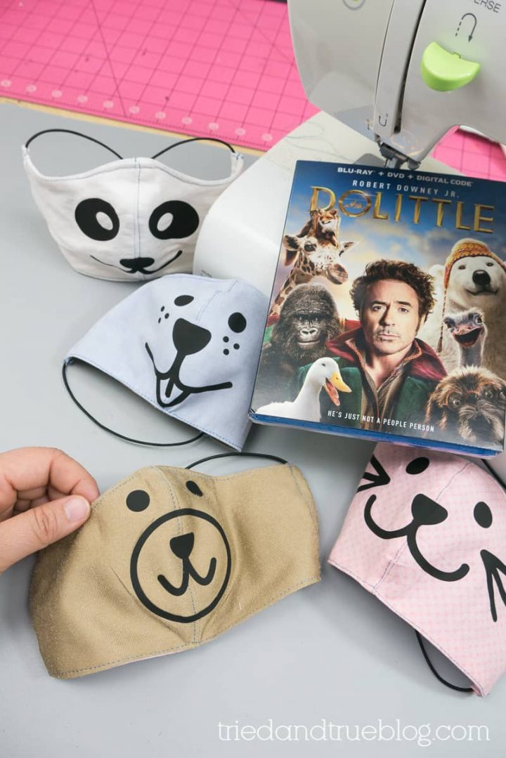 Super Cute Animal Face Masks! - Tried & True Creative