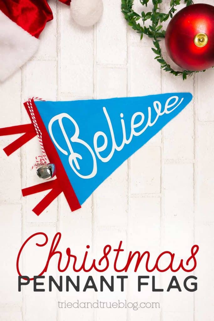 Christmas Felt Pennant Flag Free SVG - Tried & True Creative