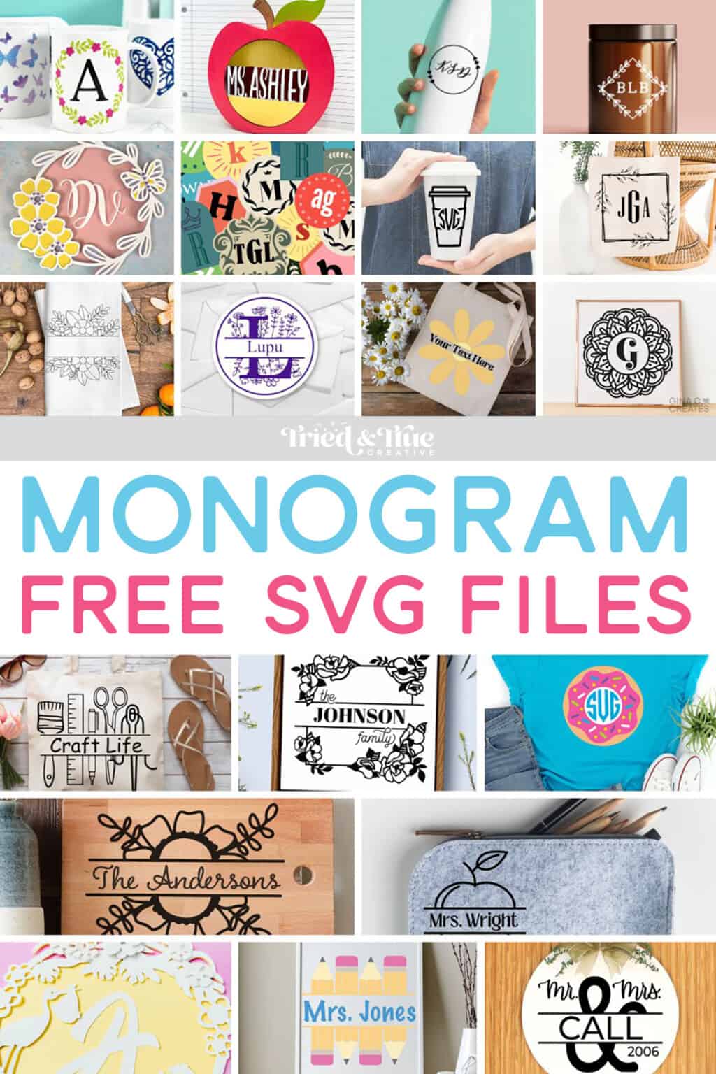Fun Coffee Lovers Monogram Free SVG Files