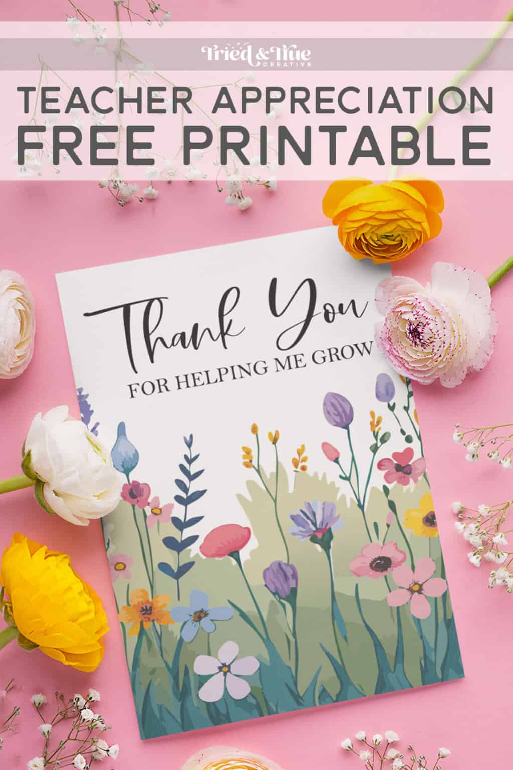 Celebrate Teacher Appreciation with Free Printable Spring Flower Seed Packs