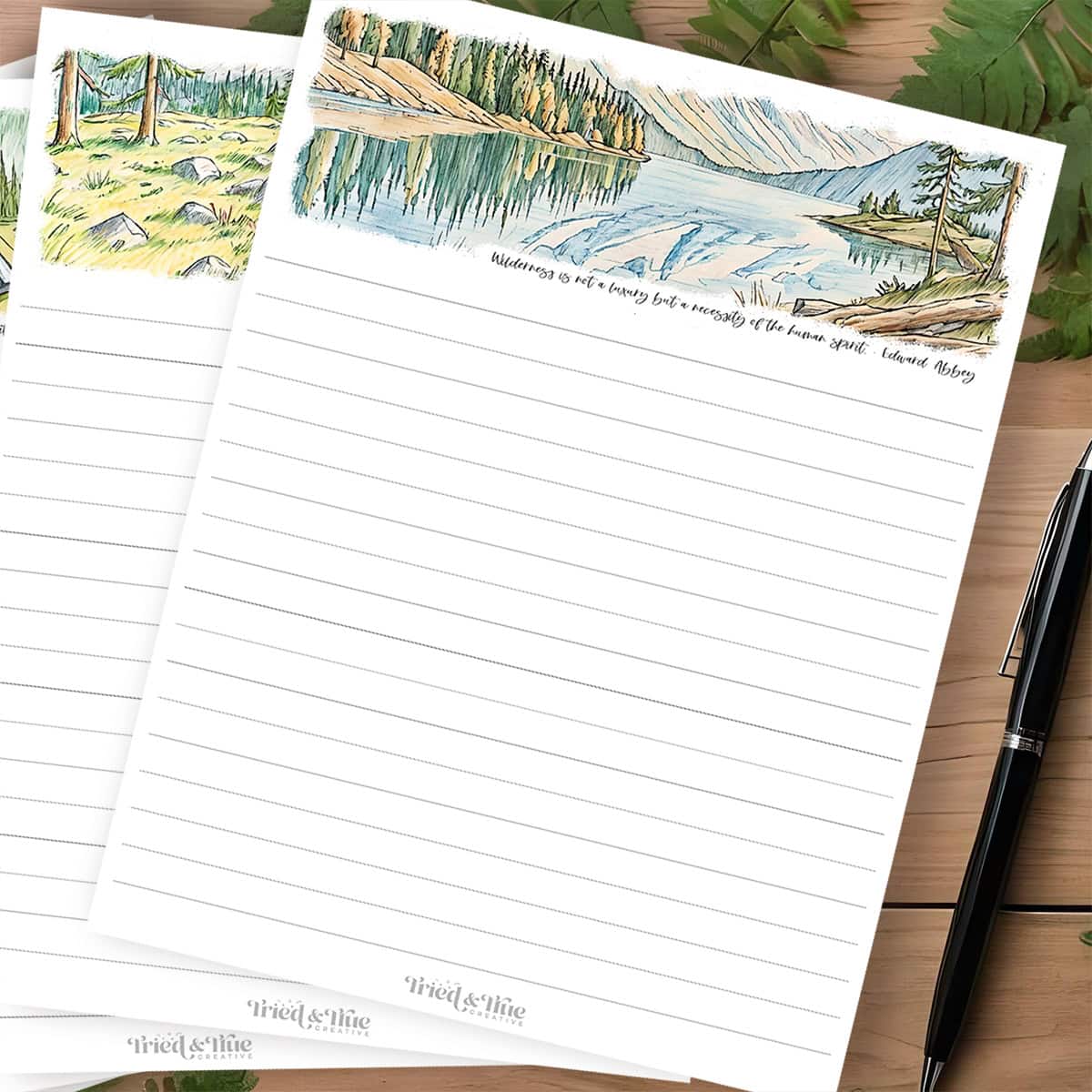 5 Inspirational Camping Journal Pages Free Printables - Tried & True ...
