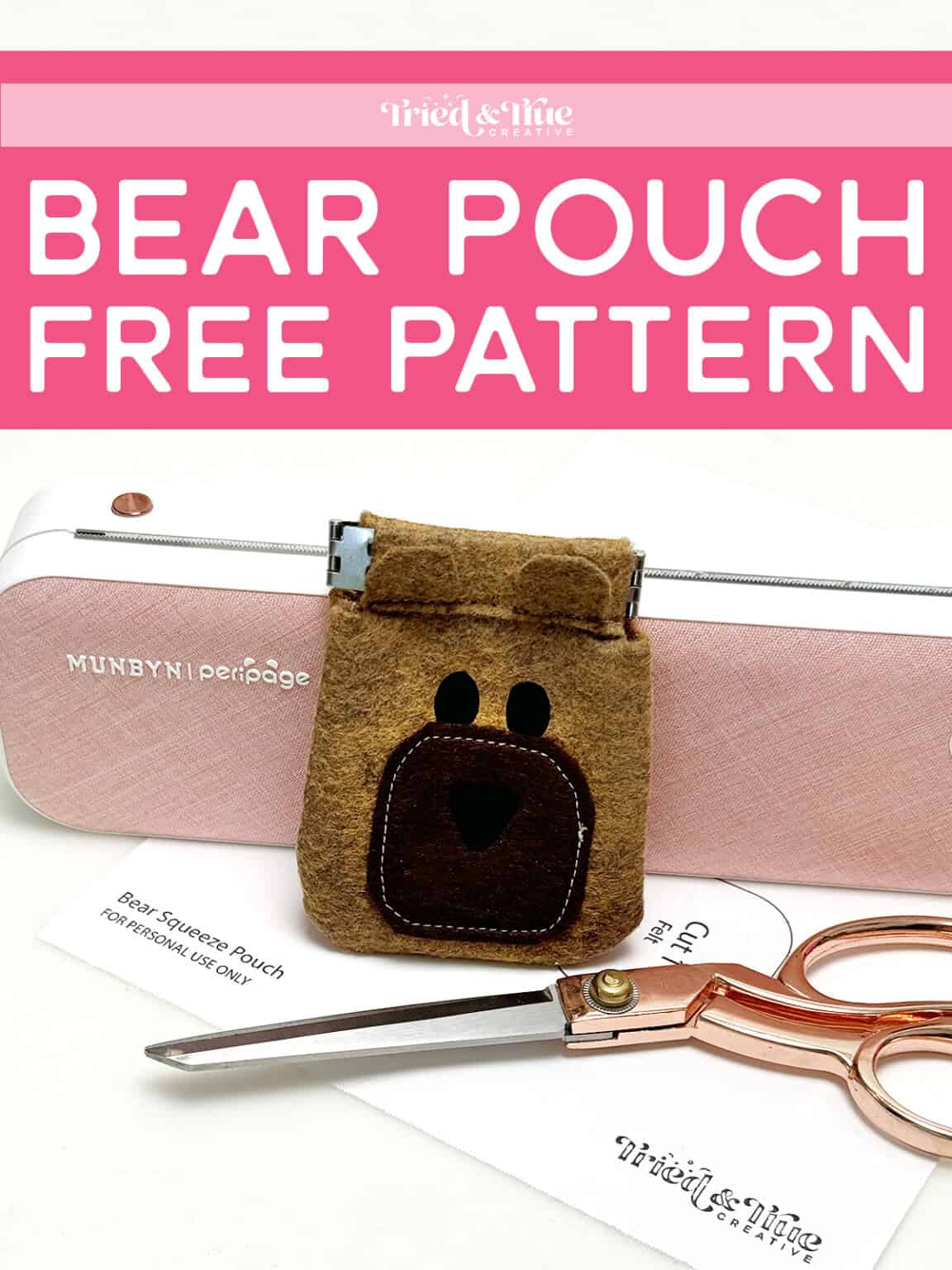 How to Make a Cute Bear Coin Purse with Free Pattern! - Tried & True ...