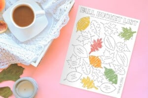 Fall Leaves Bucket List Coloring Page Free Printable - Tried & True ...